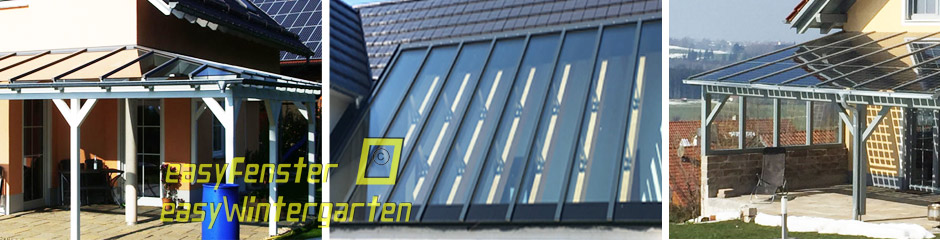 Verlegeprofile Glasdach - Glas im Dach einbauen | easyWintergarten